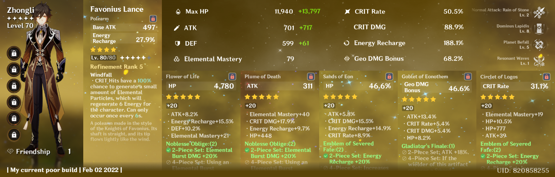 Zhongli's Progression Genshin Impact | HoYoLAB