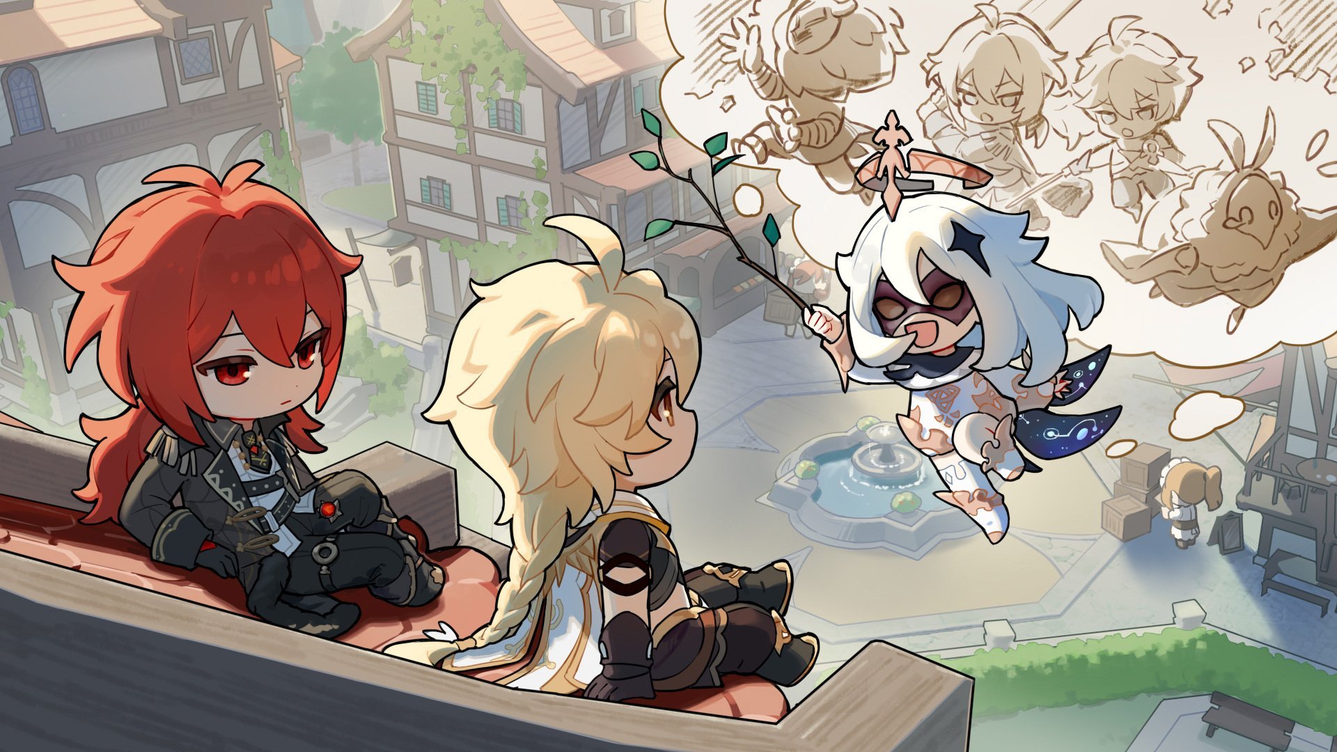 Hoy es el cumple de Diluc, eso significa nuevo arte y nuevos chibis ...