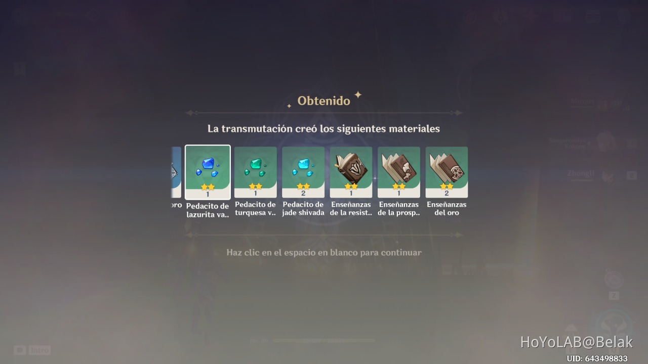 Transmutador paramétrico Genshin Impact | HoYoLAB