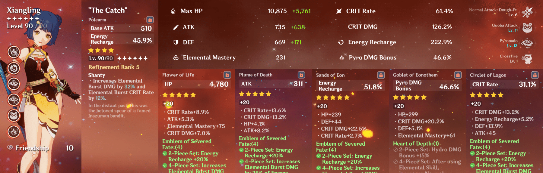 My Xiangling Build. Any Advice? UPDATED | Genshin Impact | HoYoLAB