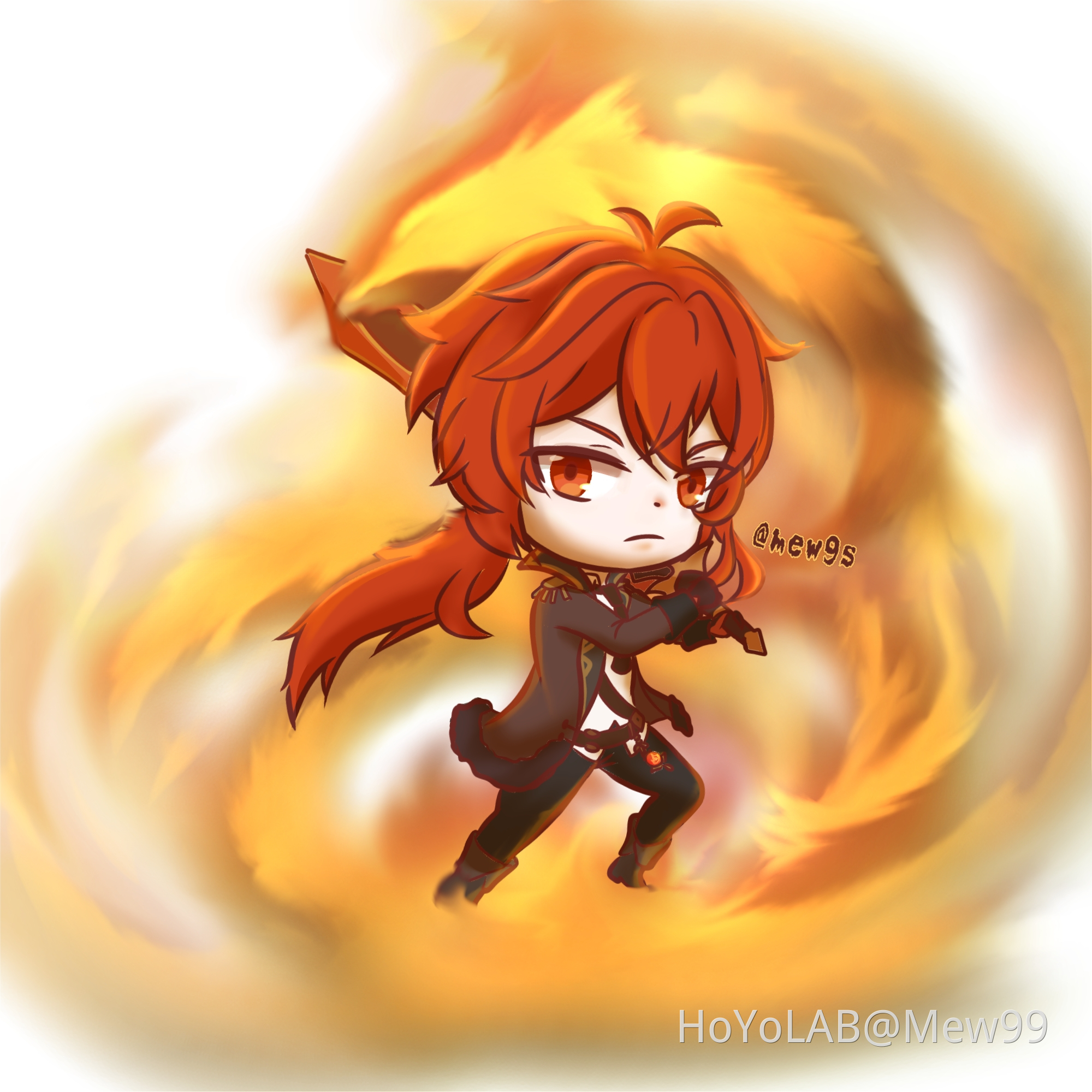 Chibi Diluc 🔥🔥🔥 | Genshin Impact | HoYoLAB