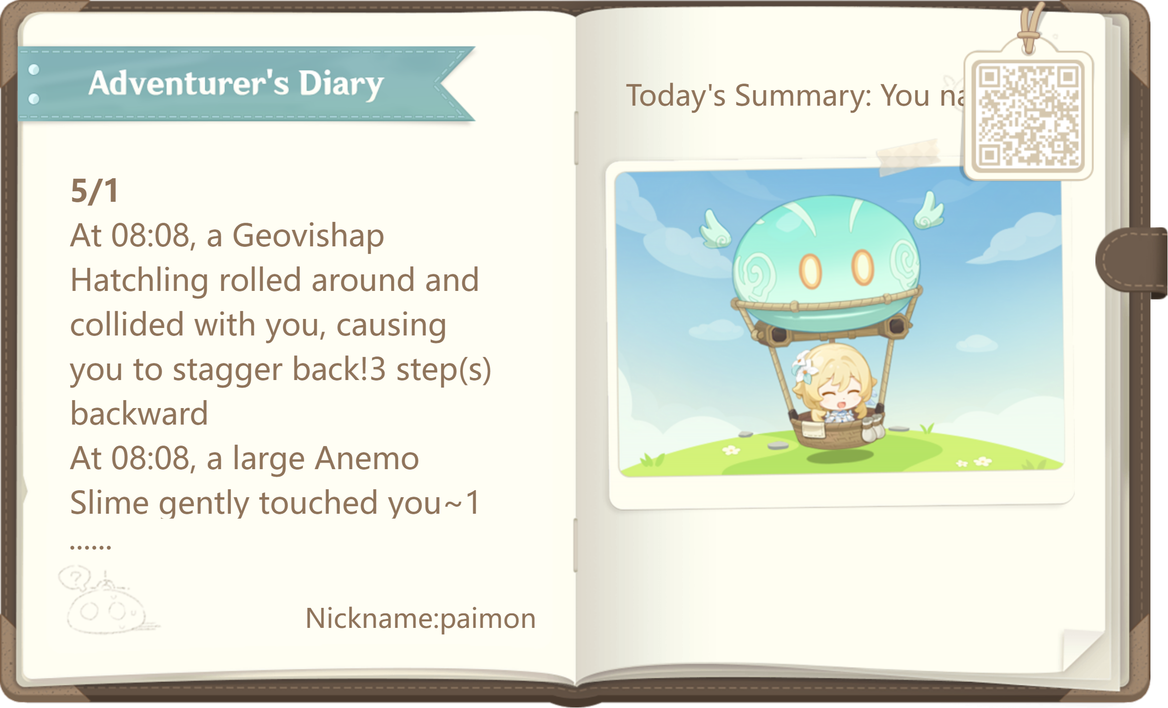 New Adventure? Let's Go! Anemo slime balloon :D Genshin Impact | HoYoLAB