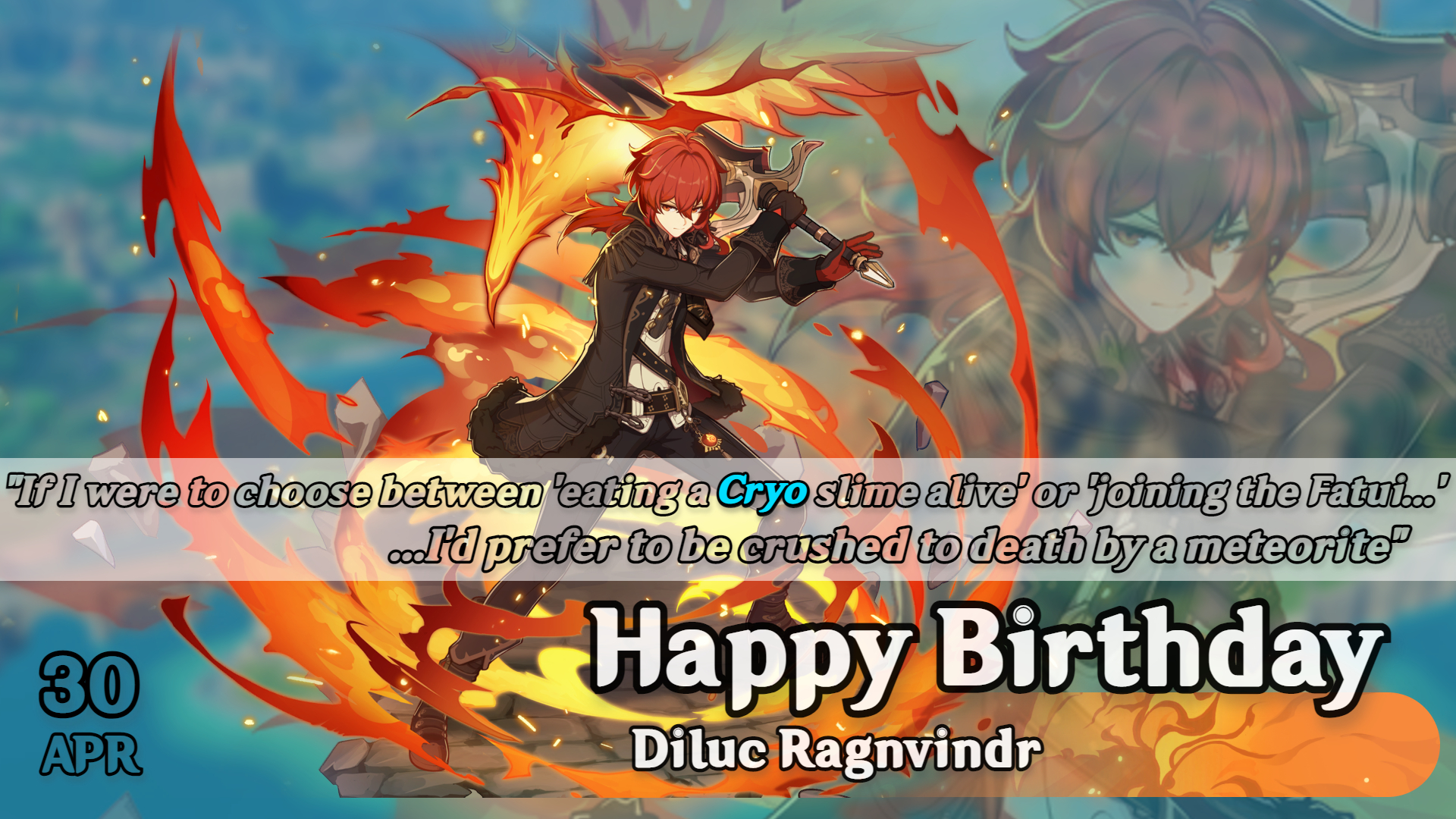 Happy Birthday Diluc! | Quote Genshin Impact | HoYoLAB