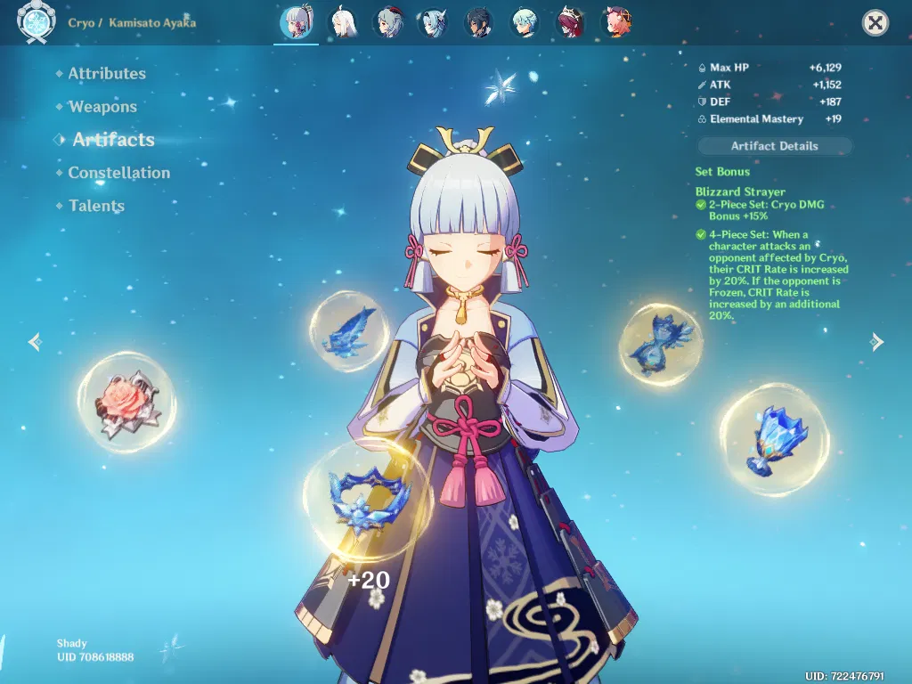 what worng is with you mean?. all have god cyro artefacts Genshin ...