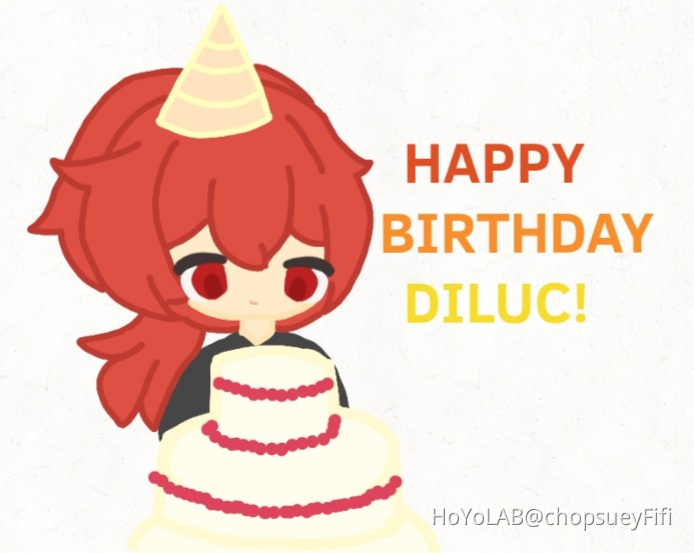 Happy birthday Diluc!🧡 Genshin Impact | HoYoLAB