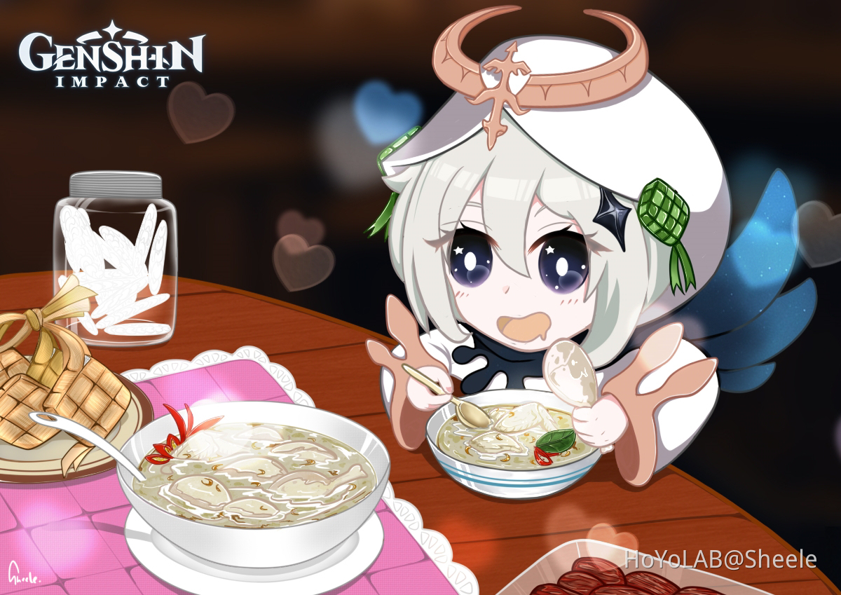 Menu Special di Hari Kemenangan - Paimon dan Opor Ayam ♥ Genshin Impact ...