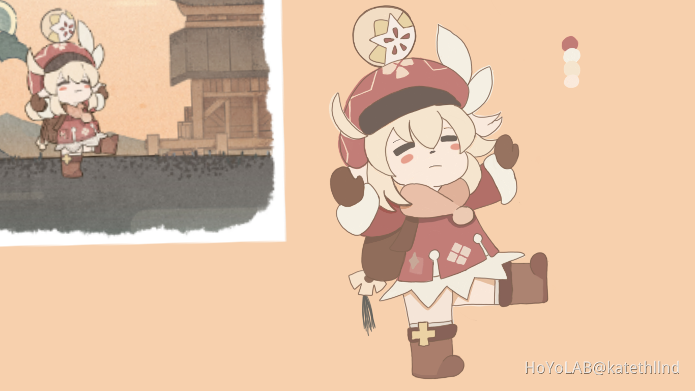 recreation of klee art Genshin Impact | HoYoLAB