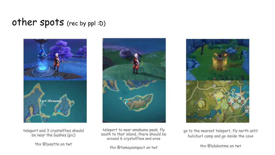 Crystalfly / Crystal Core Farming Route Guide Genshin Impact | HoYoLAB