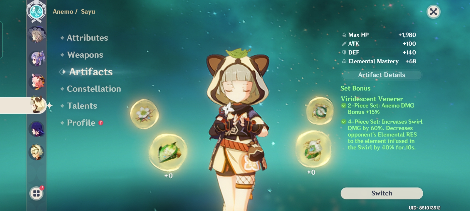 Sayu's full build artifact! Genshin Impact | HoYoLAB