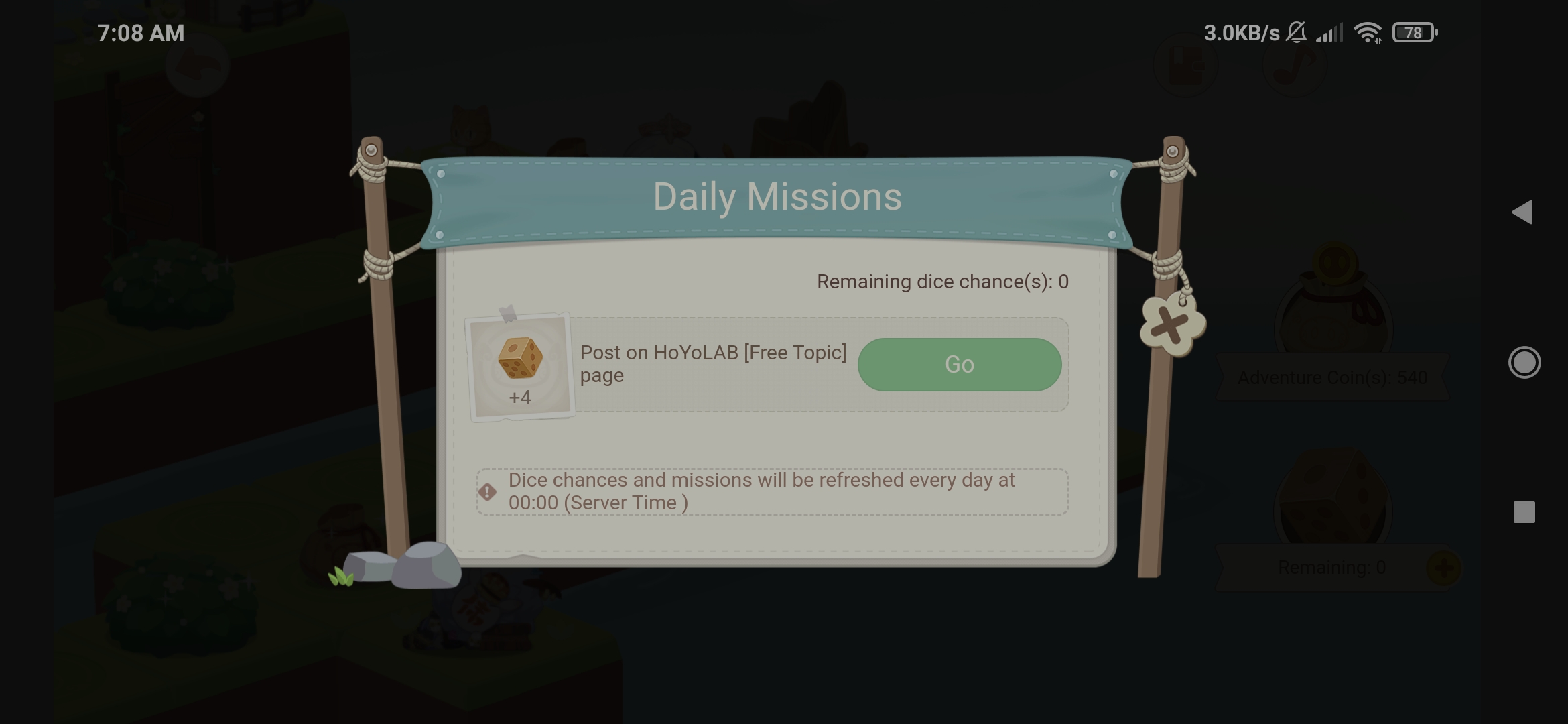 Daily mission | HoYoLAB