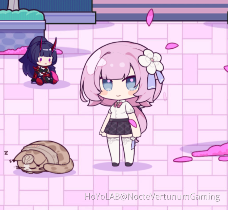 Chibi Student Elysia & Fashionable Cat Eden ️ Honkai Impact 3rd | HoYoLAB