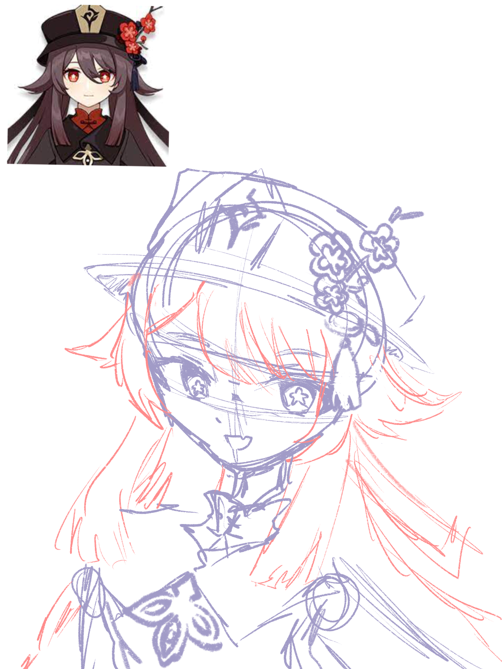 Drawing hu tao! Genshin Impact | HoYoLAB