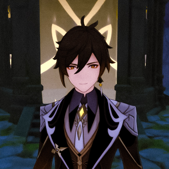 Let's appreciate a picture of Zhongli "wearing" cat ears Genshin Impact ...