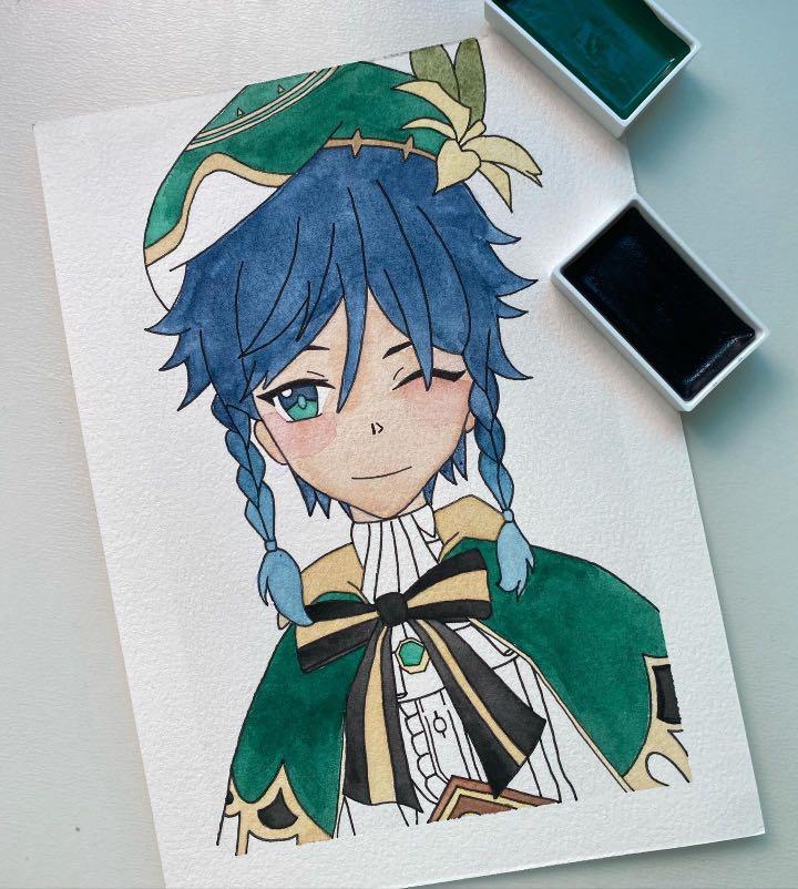 Venti drawing Genshin Impact | HoYoLAB