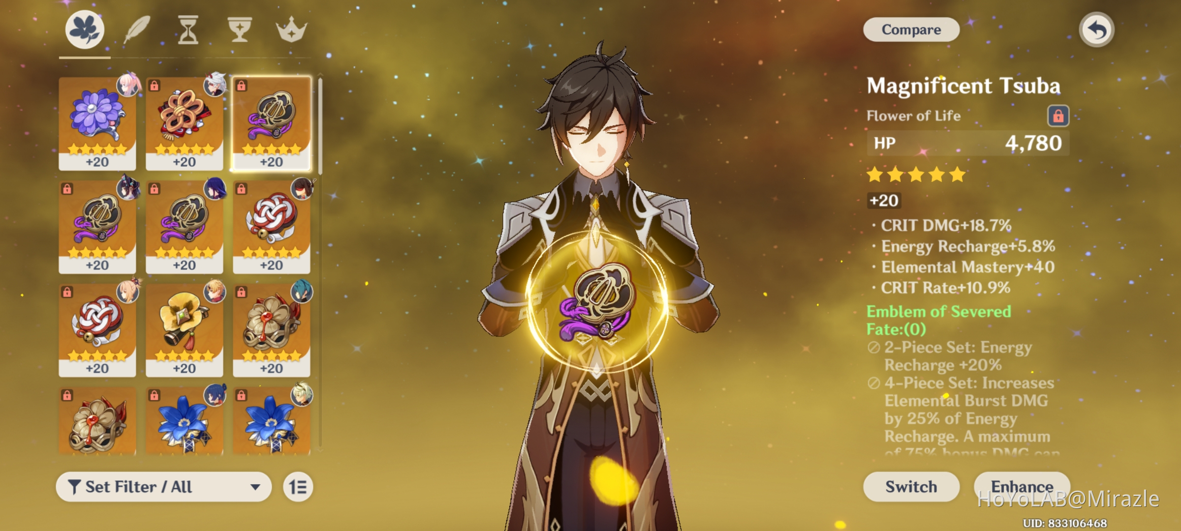 Perfect Flower Artifact, 38 CV Genshin Impact | HoYoLAB