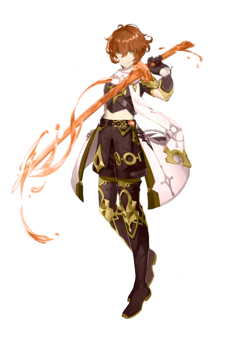 I tried that trend where you mash together genshin sprites to make a oc ...