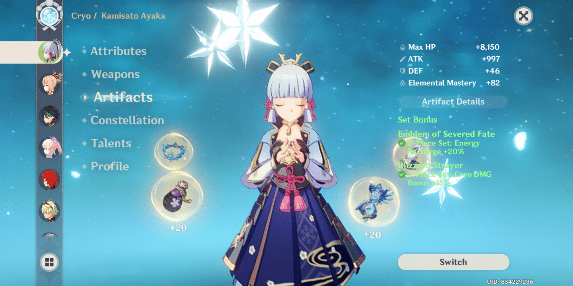 Kamisato Ayaka DPS build Genshin Impact | HoYoLAB