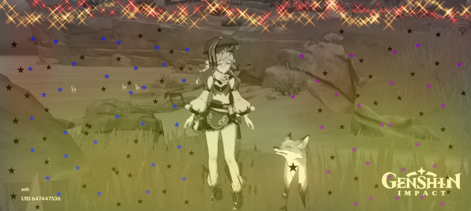 Edited Yanfei standing next to a fox in inazuma Genshin Impact | HoYoLAB