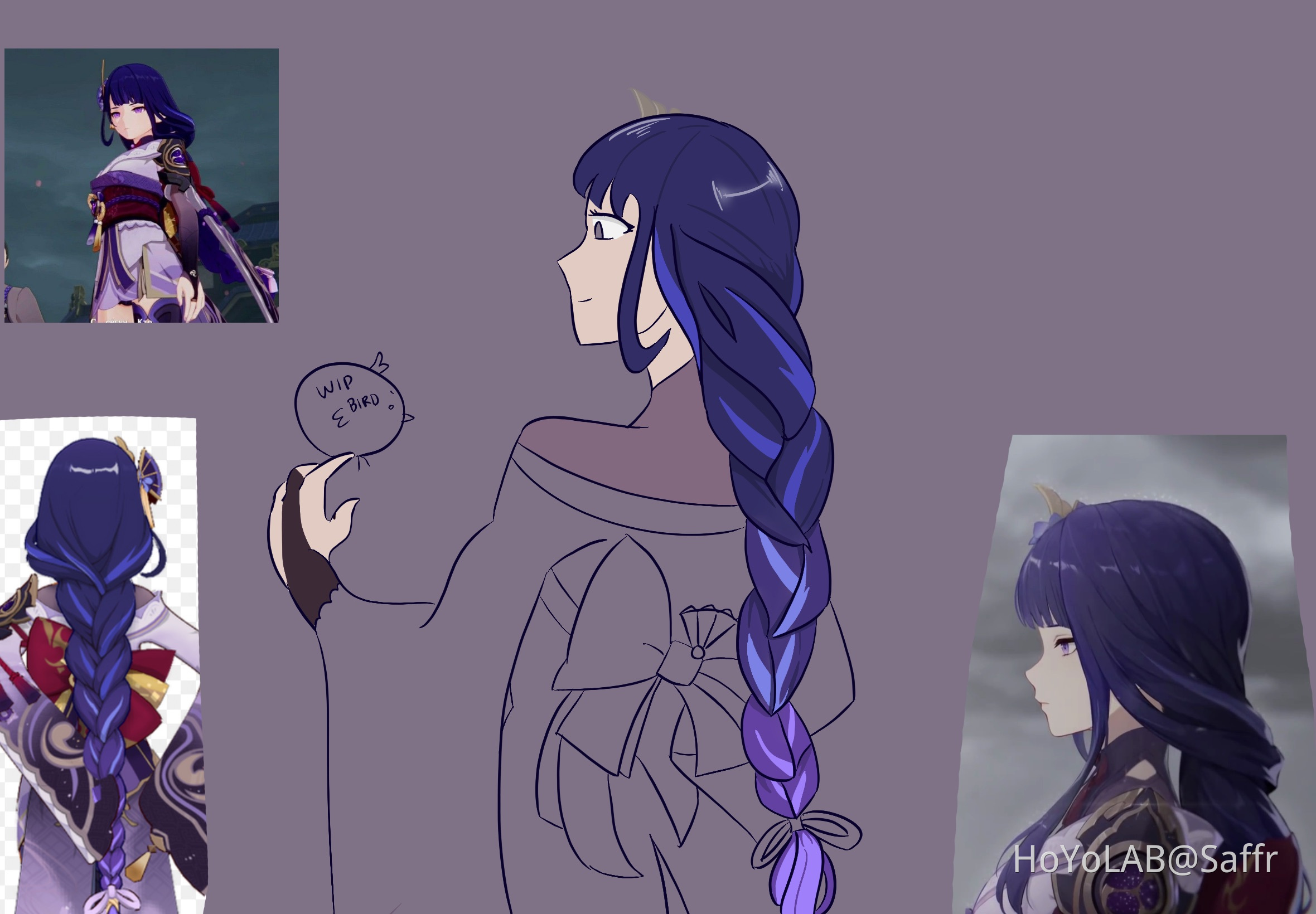 Raiden’s hair finished! Genshin Impact | HoYoLAB