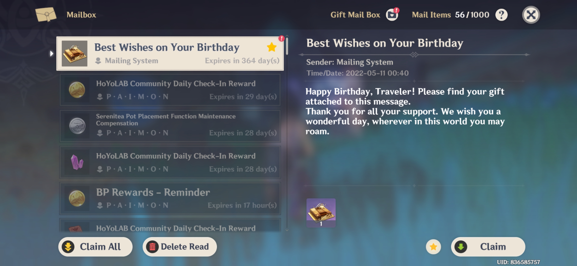 Happy Birthday, Traveler (Me) 😊 Genshin Impact | HoYoLAB