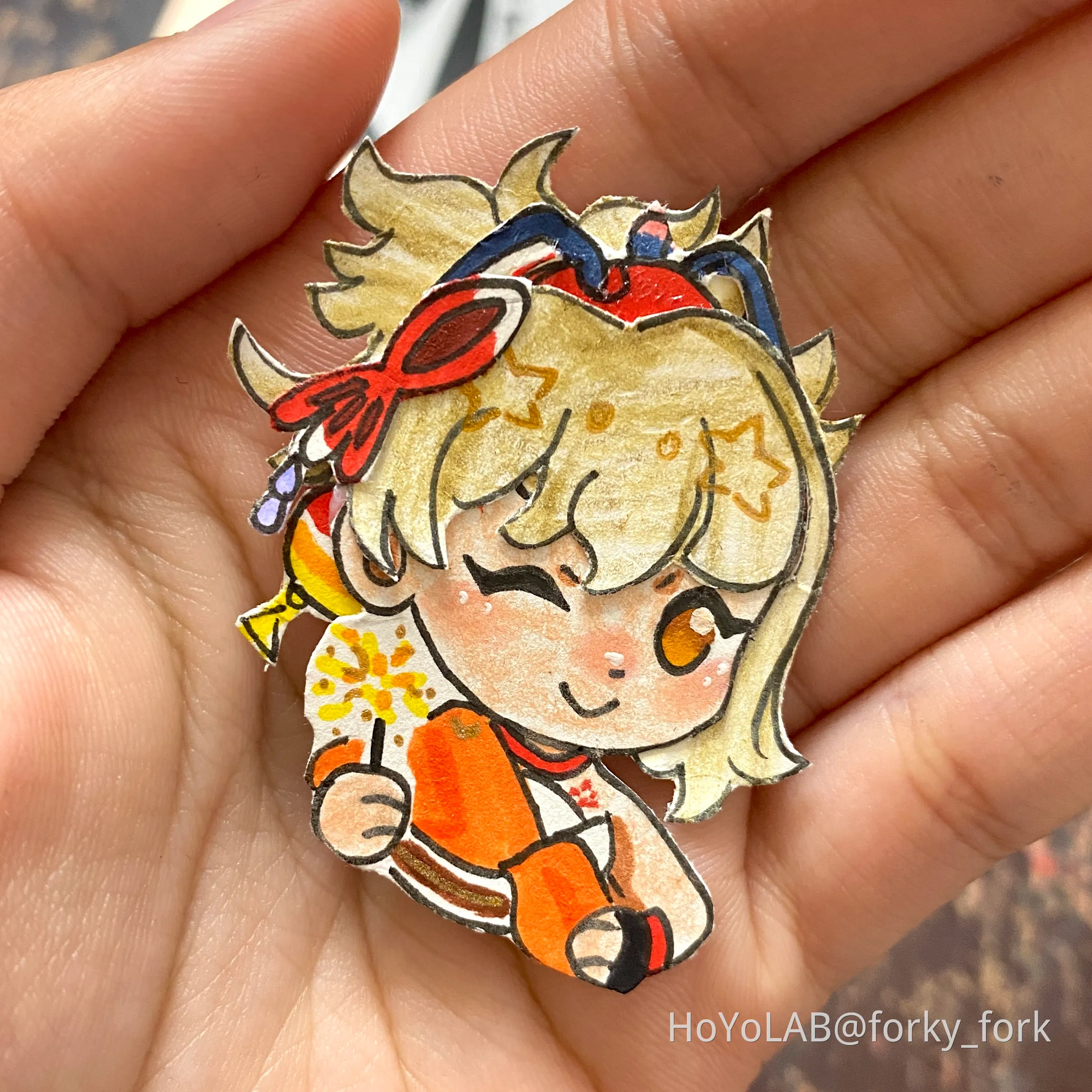 yoimiya chibi papercraft! | 🎇 Genshin Impact | HoYoLAB