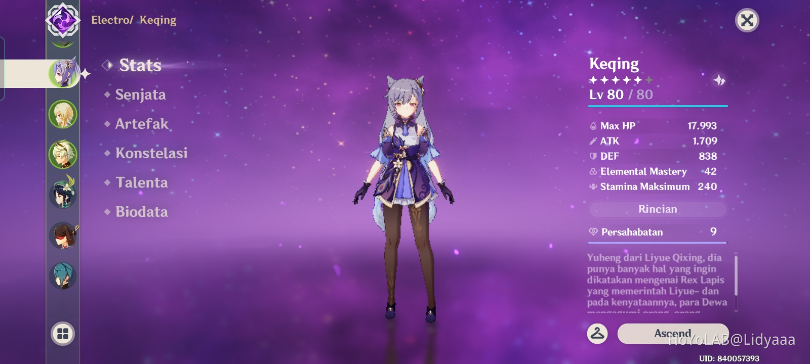 Build Keqing F2P (Seadanya) Genshin Impact | HoYoLAB