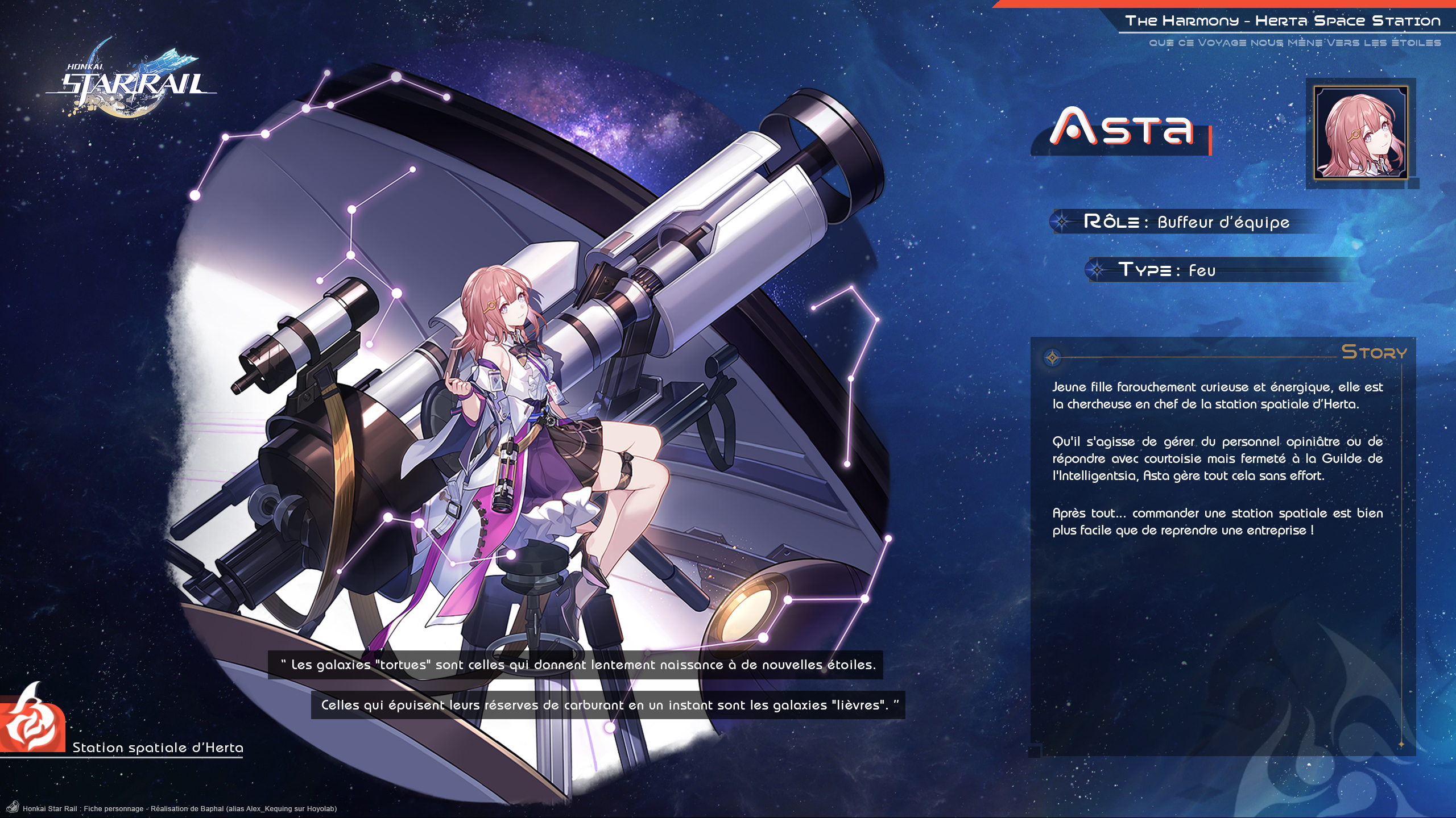 [Fr] Honkai Star Rail - Asta, fiche perso Honkai: Star Rail | HoYoLAB