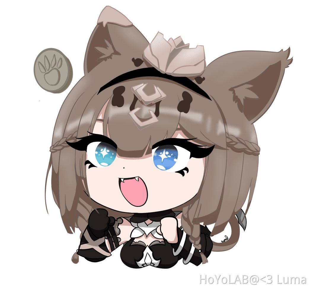 Chibi Pardo in Gorou poses Honkai Impact 3rd | HoYoLAB