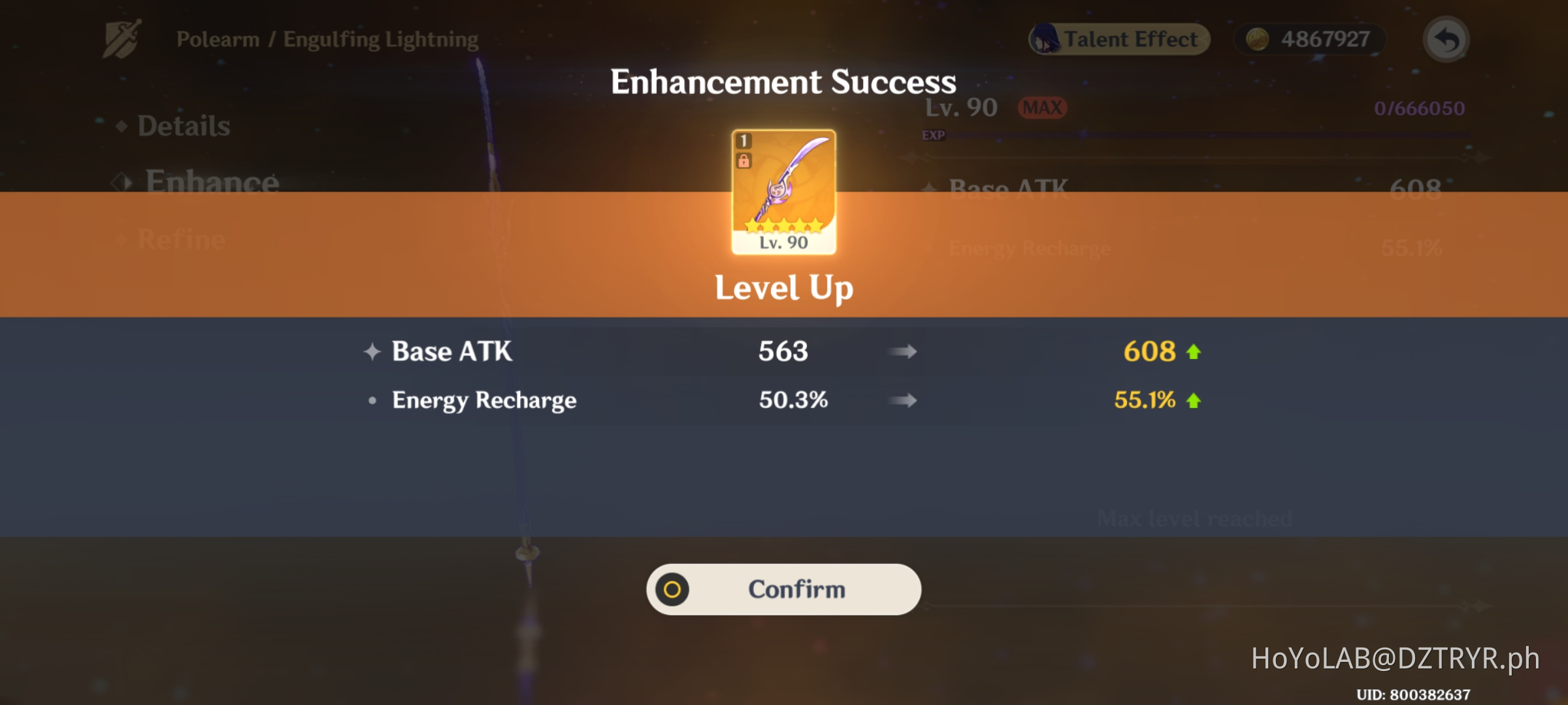 FINALLY! Lv 90 Engulfing Lightning! Genshin Impact | HoYoLAB