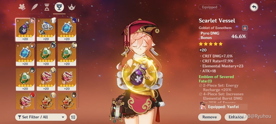 My Yanfei Build | Genshin Impact | HoYoLAB