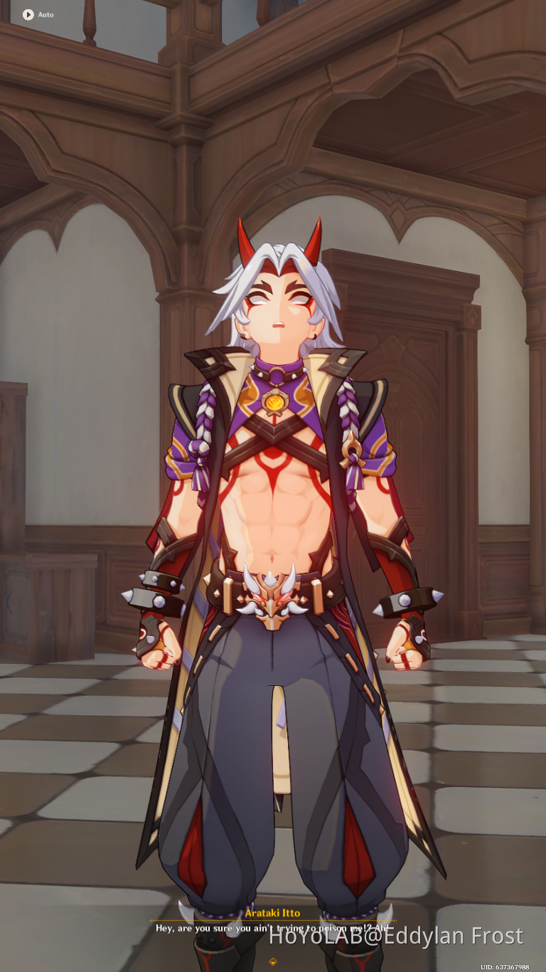 Arataki Itto's Face Expression Caught in 4K Genshin Impact | HoYoLAB