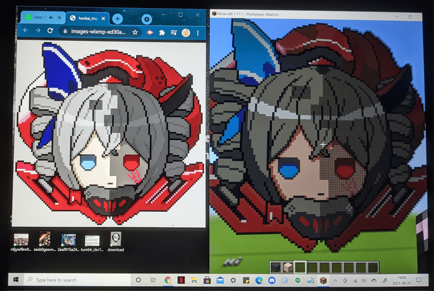 bronya emblem Minecraft pixelart Honkai Impact 3rd | HoYoLAB