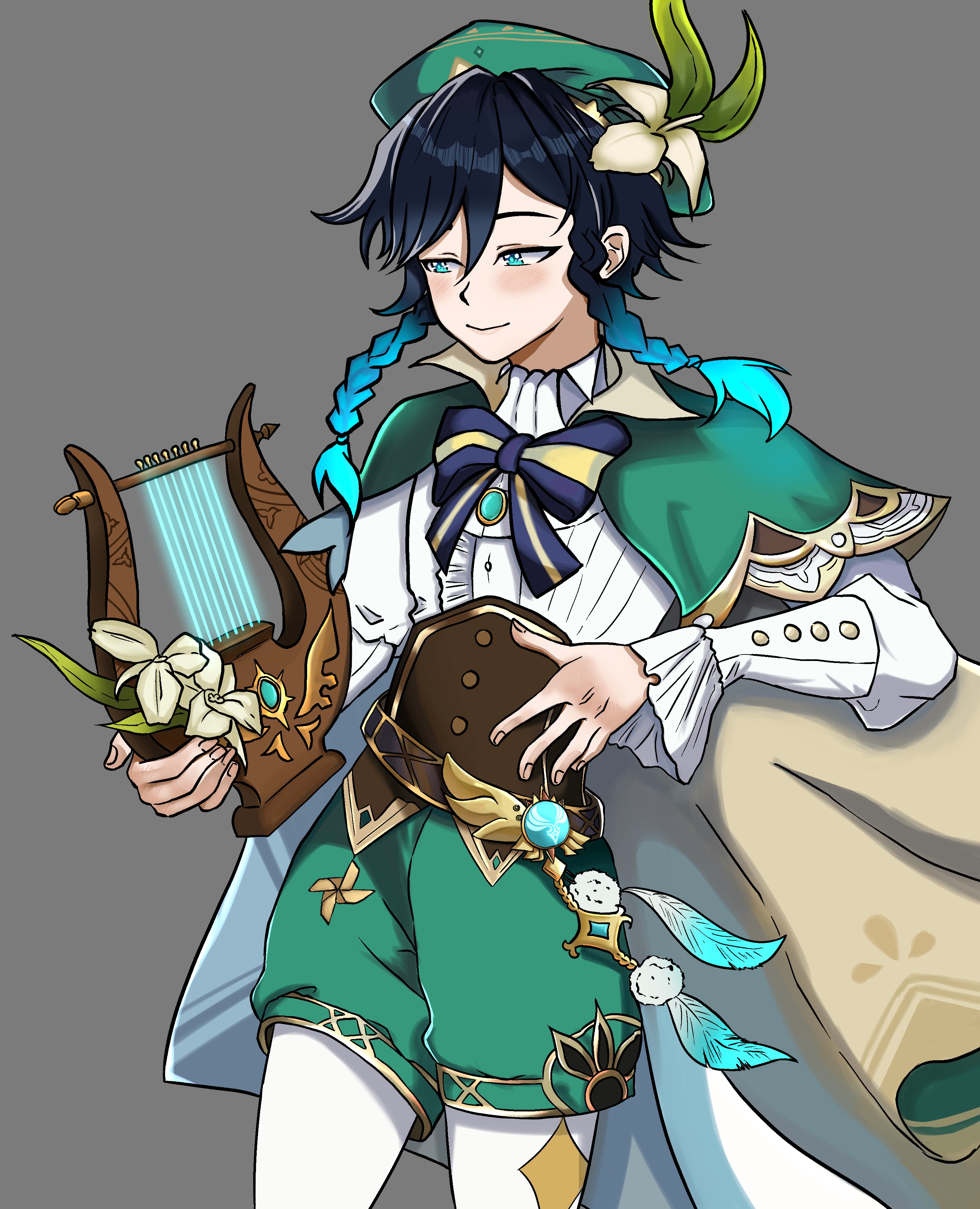 My first drawing of Venti:3 Genshin Impact | HoYoLAB