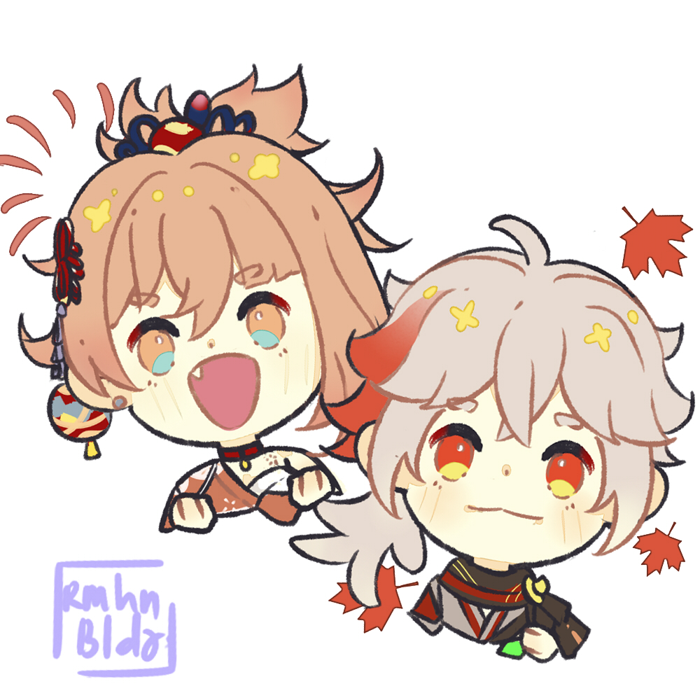 chibi yoimiya & kazuha Genshin Impact | HoYoLAB