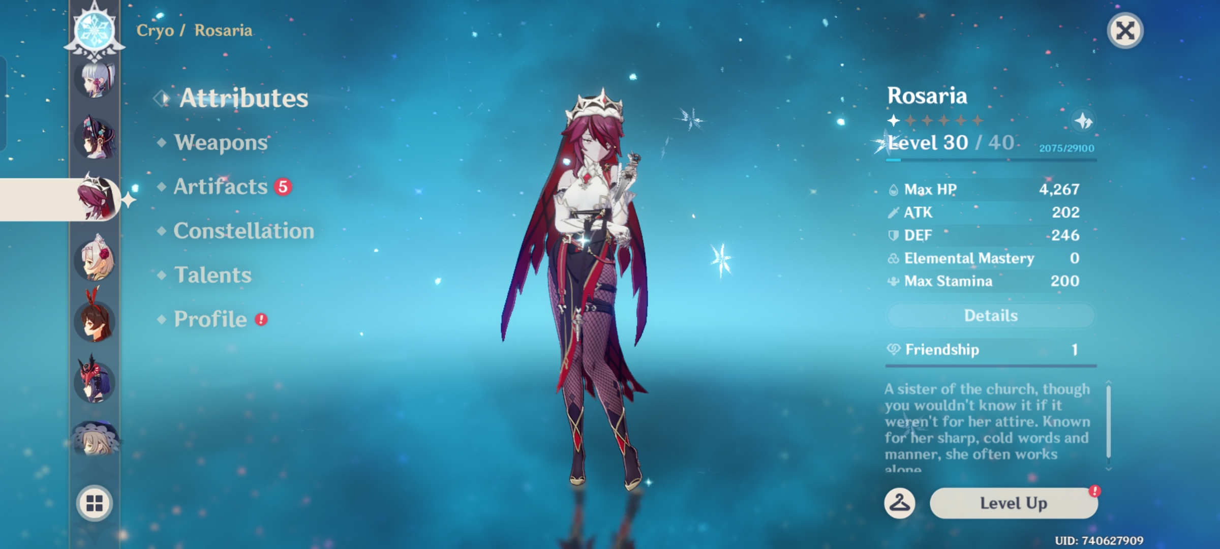 Rosaria C2 | Genshin Impact | HoYoLAB