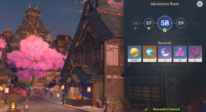 Adventure Rank 58 Genshin Impact | HoYoLAB