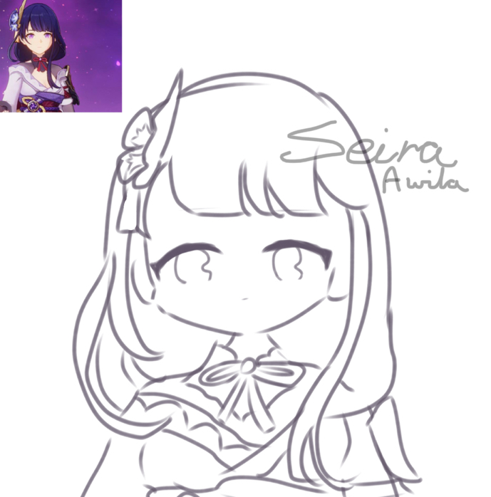 Raiden Chibi Sketch Genshin Impact | HoYoLAB