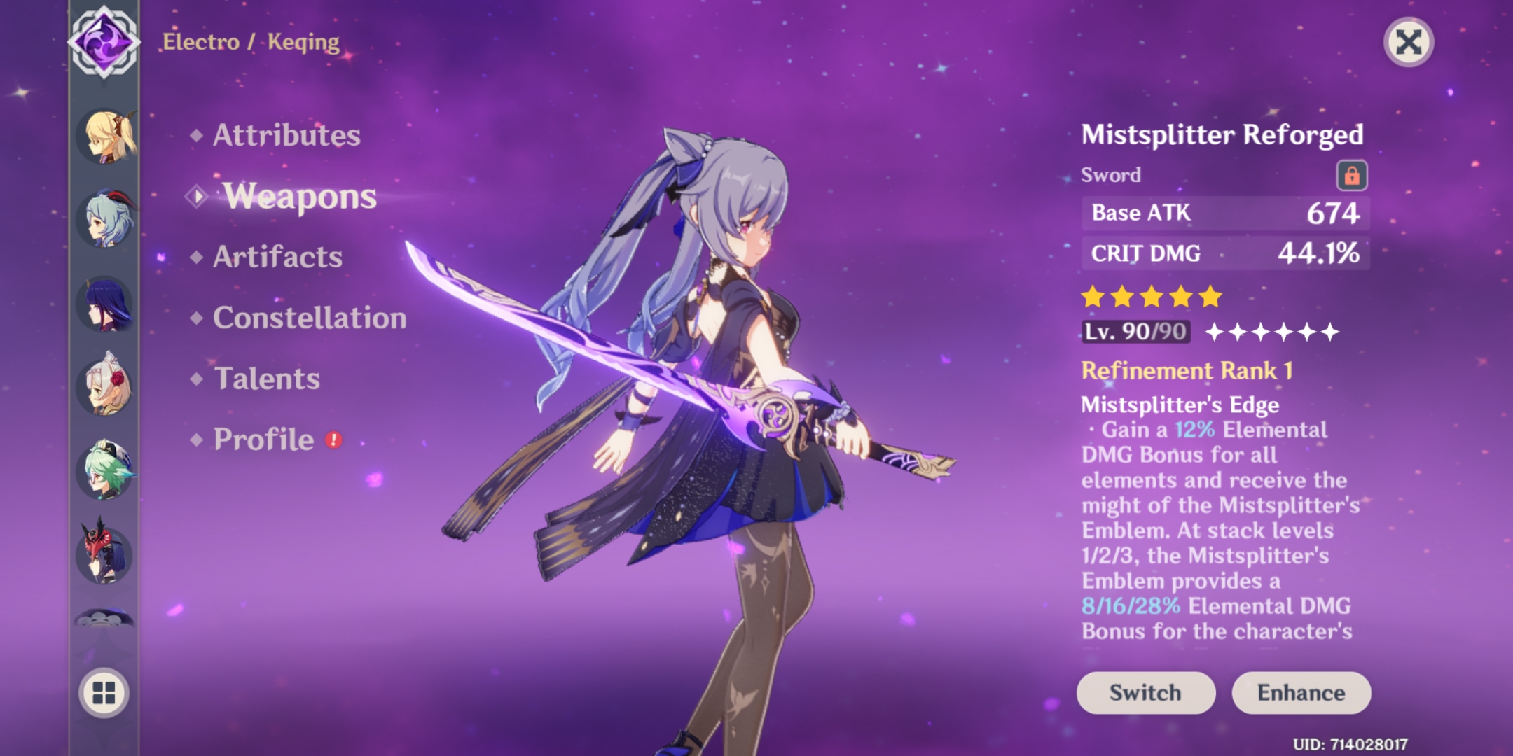 the misplitter was made for keqing Genshin Impact | HoYoLAB