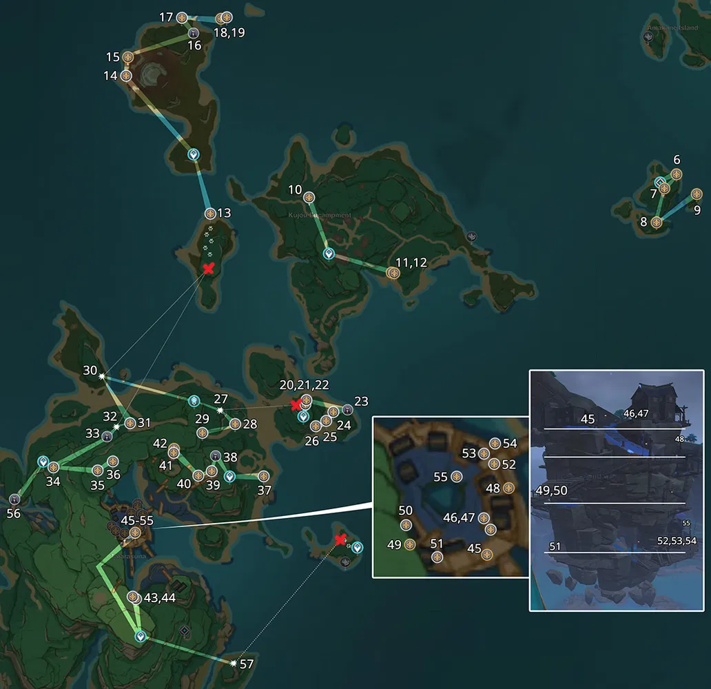 Daily Respawn Artifact "investigate" Locations in Inazuma (v2.6 ...