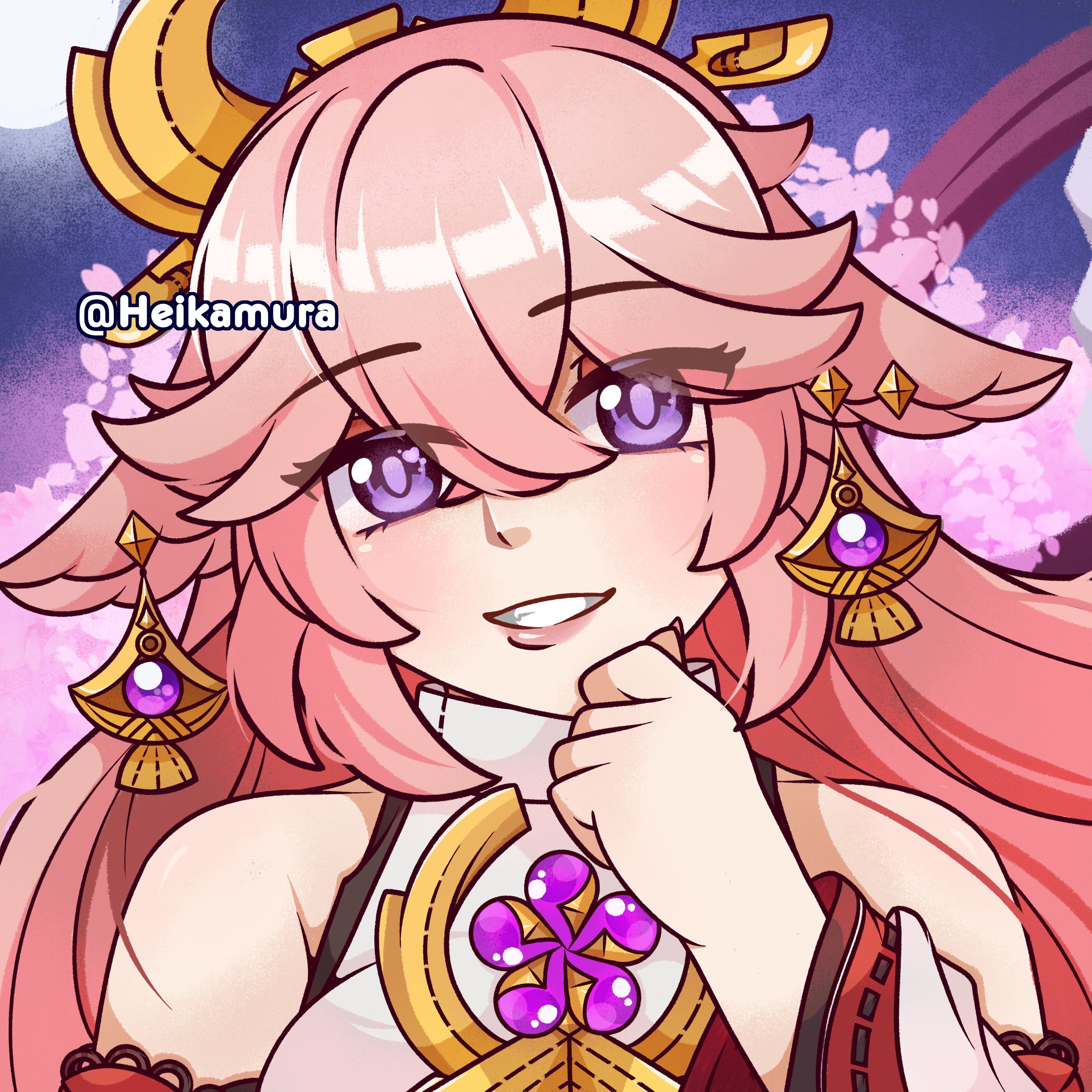 Yae miko portrait 🦊 Genshin Impact | HoYoLAB