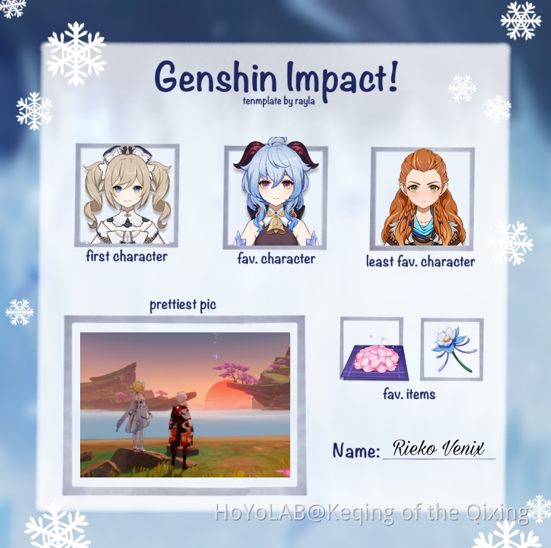 Join Genshin Template Genshin Impact | HoYoLAB