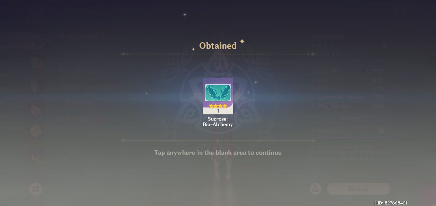 Friendship 10 with Sucrose! Genshin Impact | HoYoLAB