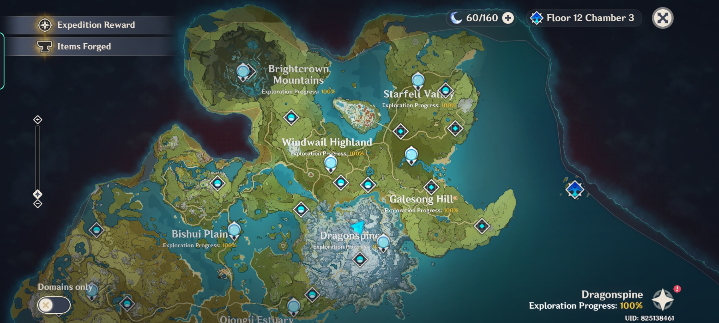 Finally explored 100% of all kind maps we have hehe Genshin Impact ...