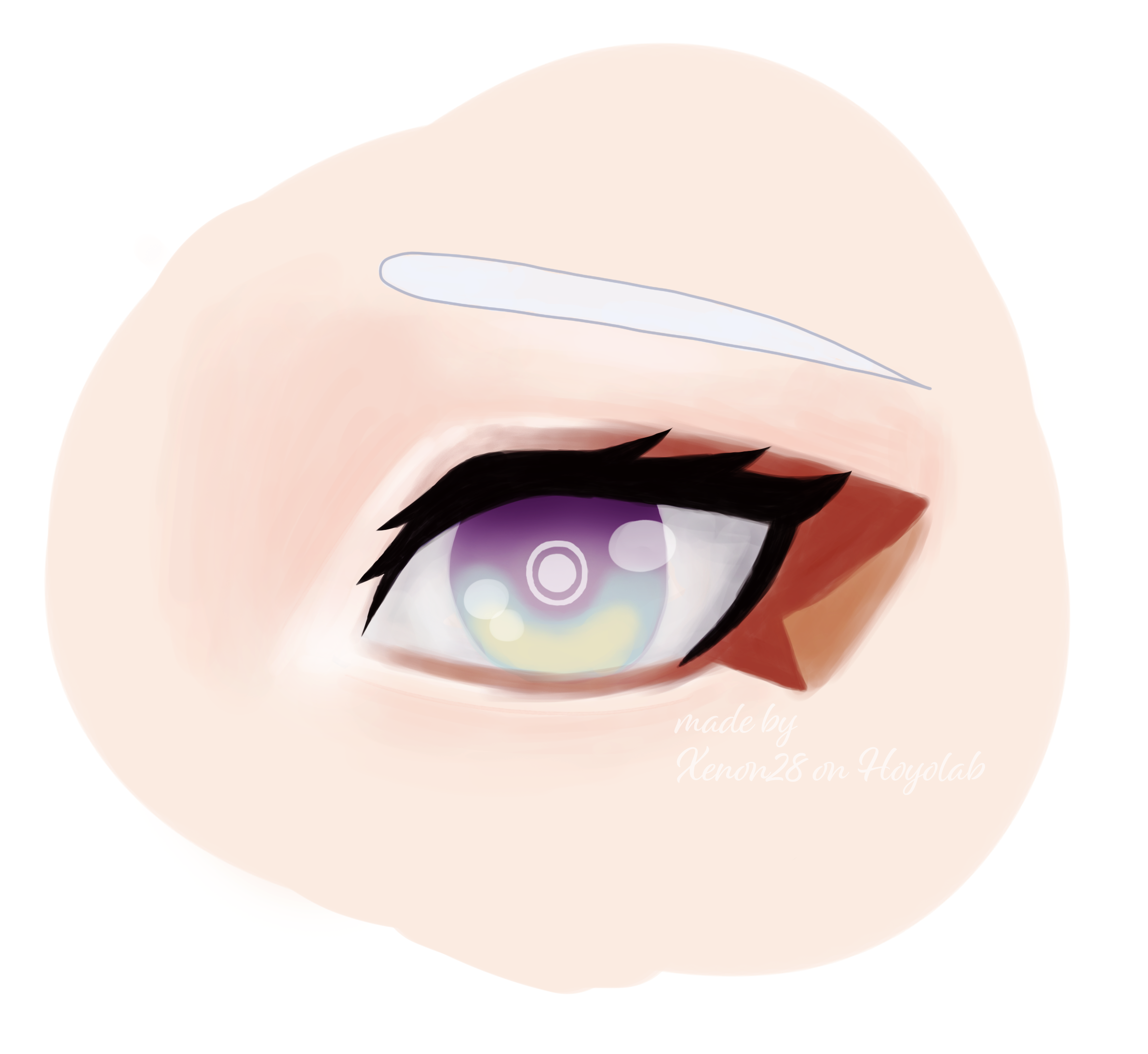 I drew Shenhe's eye(?) Genshin Impact | HoYoLAB