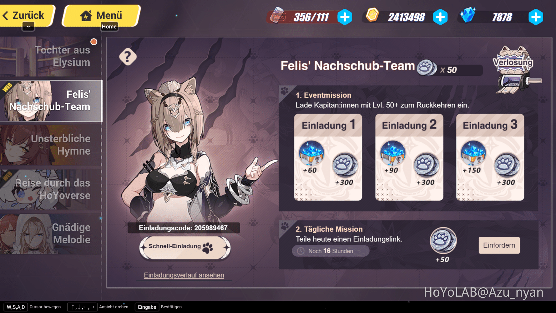 Kapt'n Rückkehrer Einladecode Honkai Impact 3rd | HoYoLAB