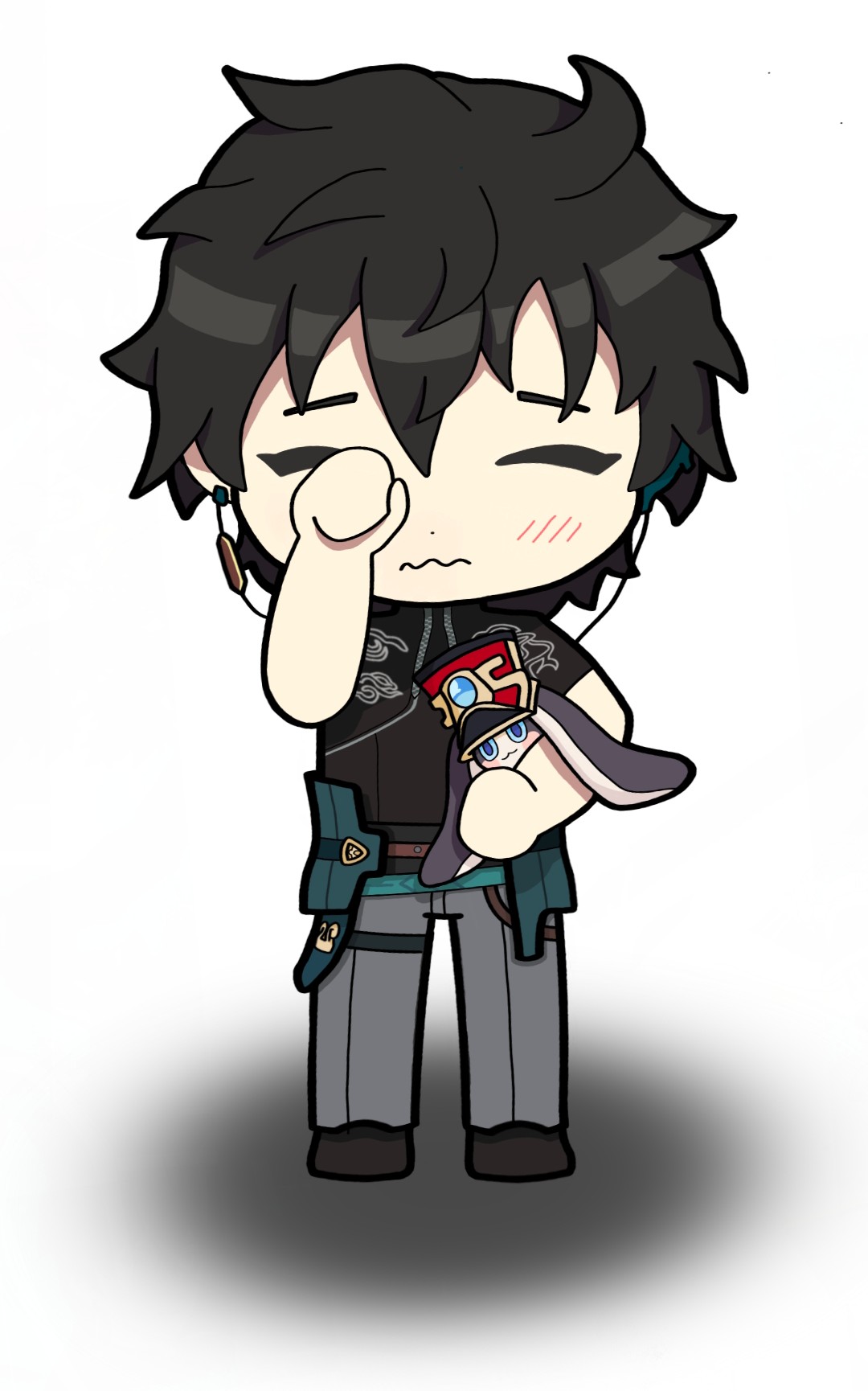 chibi Danheng hugging a Pom-pom pluche Honkai: Star Rail | HoYoLAB