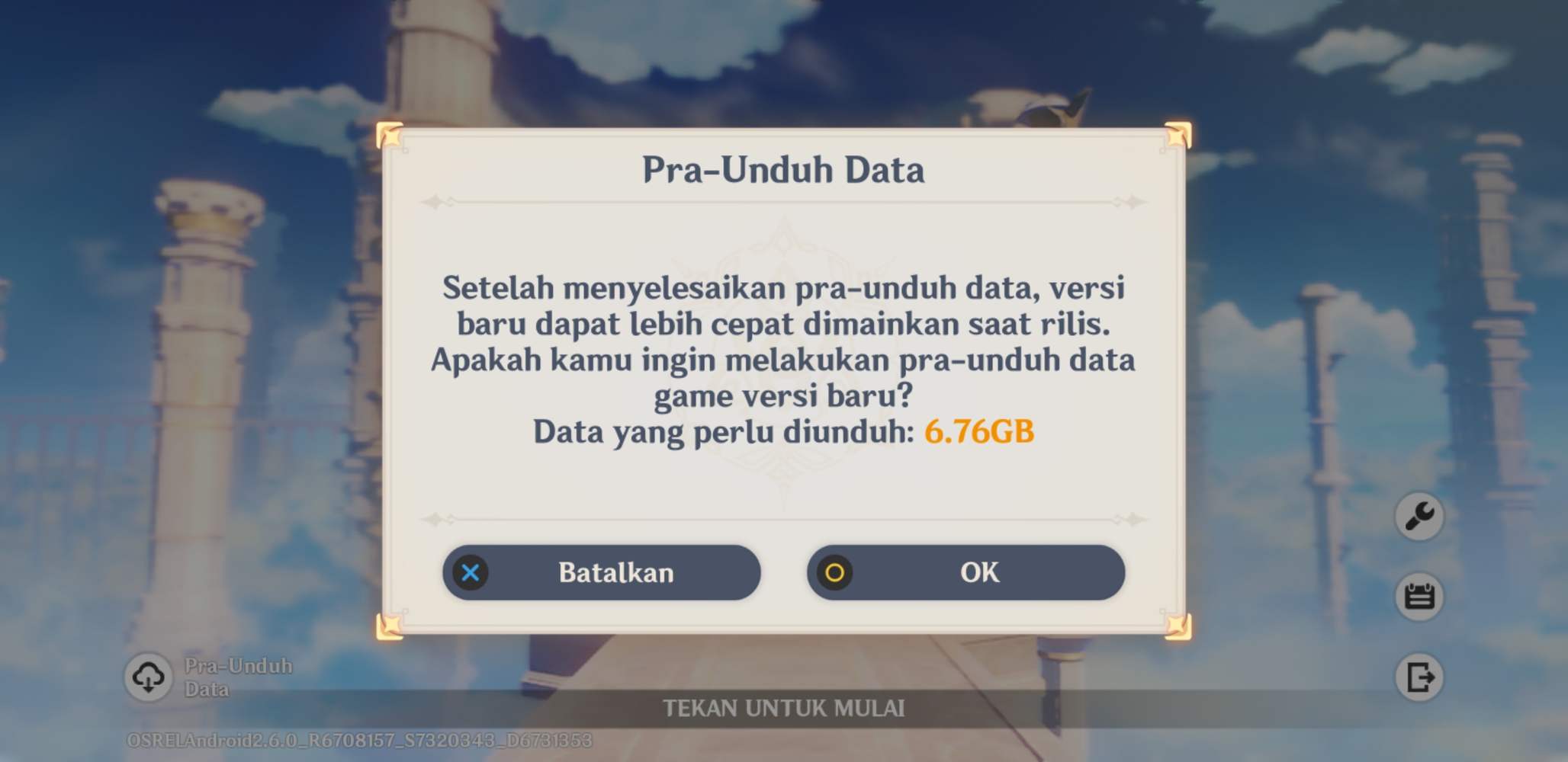 Update V2.7 sudah pra unduh Berapa zise kalian gays...??? Kalok aku g tau kenapa besar sekali ...