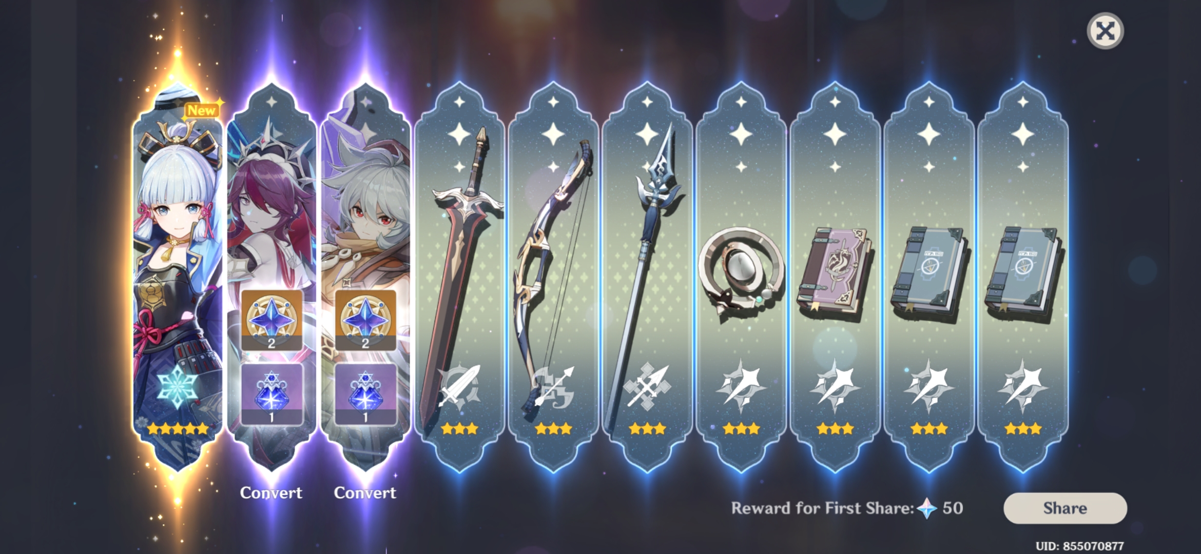 Ayaka finally comes home after a very hard pity and losing 50/50 and i also finished dragonspine ...