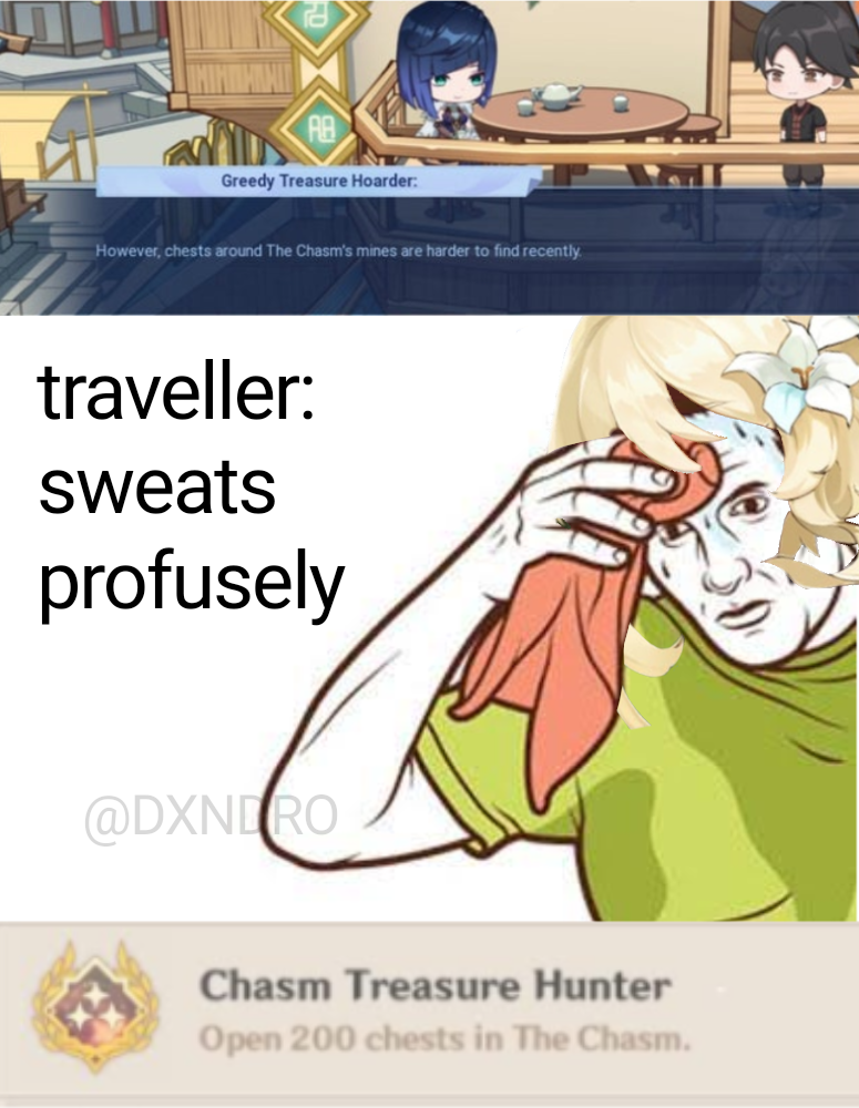 no chests in the chasm? i wonder who took them 👀 Genshin Impact | HoYoLAB