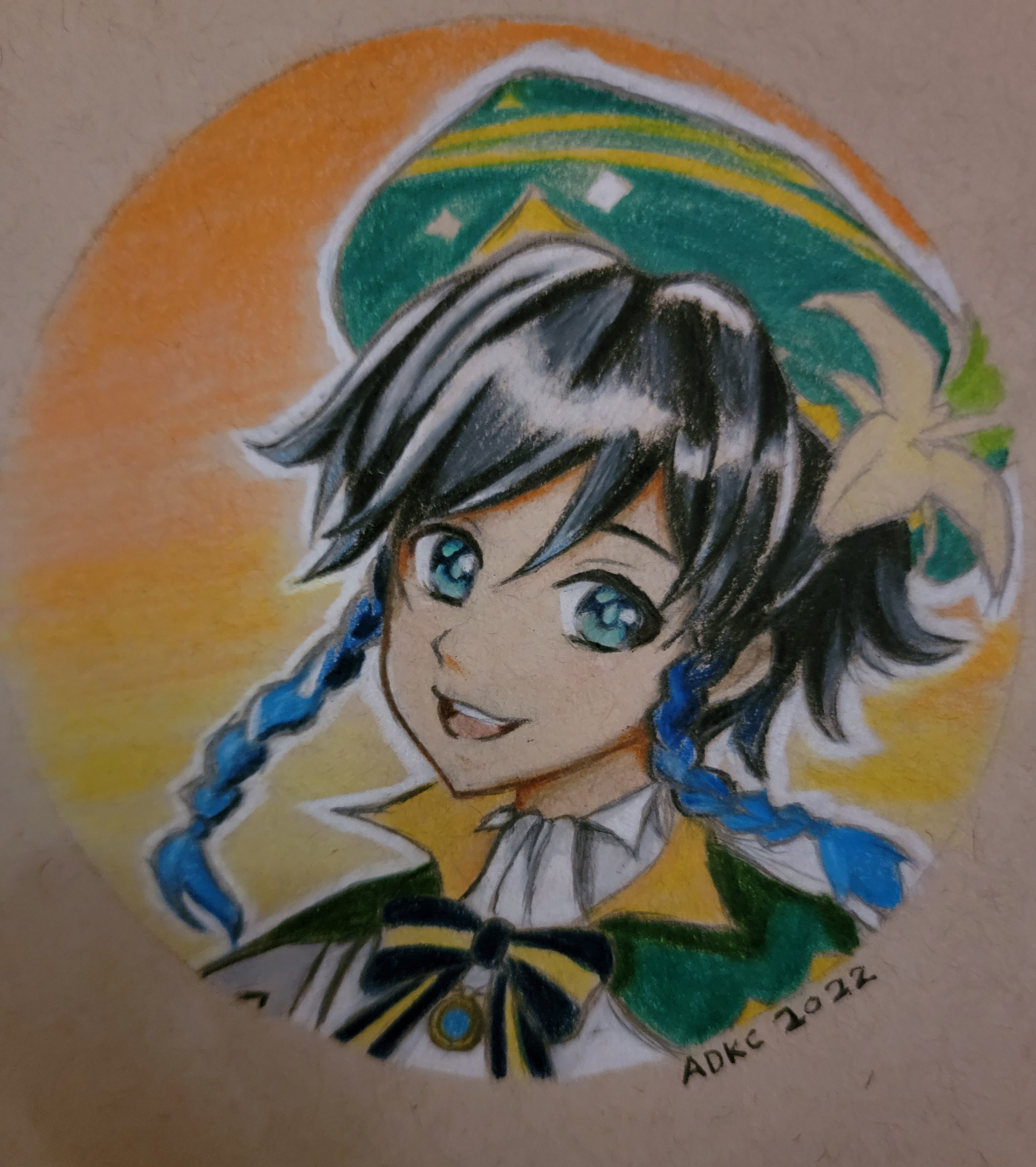 Venti color pencil sketch Genshin Impact | HoYoLAB